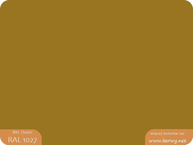 Kolor RAL Classic 1027, oliwkowy, Curry, Currygelb, Jaune curry ...