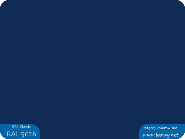 Kolor RAL 5026 - Pearl night blue - Perlnachtblau - Bleu nuit nacré ... Kolor RAL 5026 - Pearl night blue - Perlnachtblau - Bleu nuit nacré ...