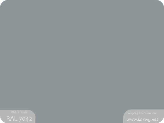 Kolor RAL Classic 7042, szary jasny, Traffic grey A, Verkehrsgrau A ... Kolor RAL Classic 7042, szary jasny, Traffic grey A, Verkehrsgrau A ...