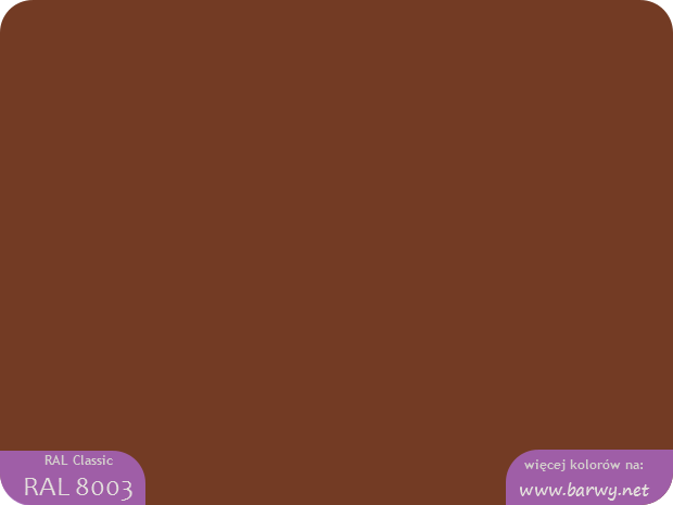 Kolor RAL Classic 8003, brązowy miodowy, Clay brown, Lehmbraun, Brun ...